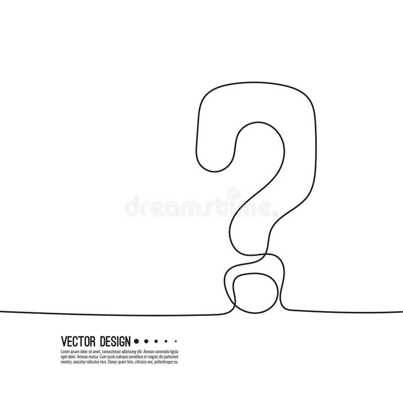 Continuous Line Interrogation Stock Illustrations – 31 Continuous Line ...