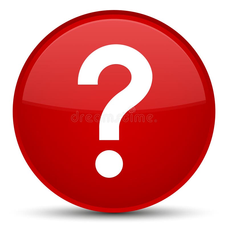 Question Mark Icon Special Red Round Button Stock Illustration ...