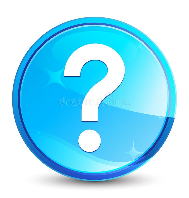 Question Mark Icon Splash Natural Blue Round Button Stock Vector ...