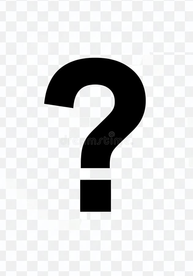 Question Mark Icon on Transparent Background Stock Illustration ...