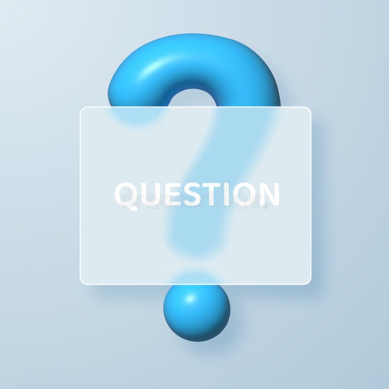 Question Mark Icon with a Transparent Frame for Information. Stock ...