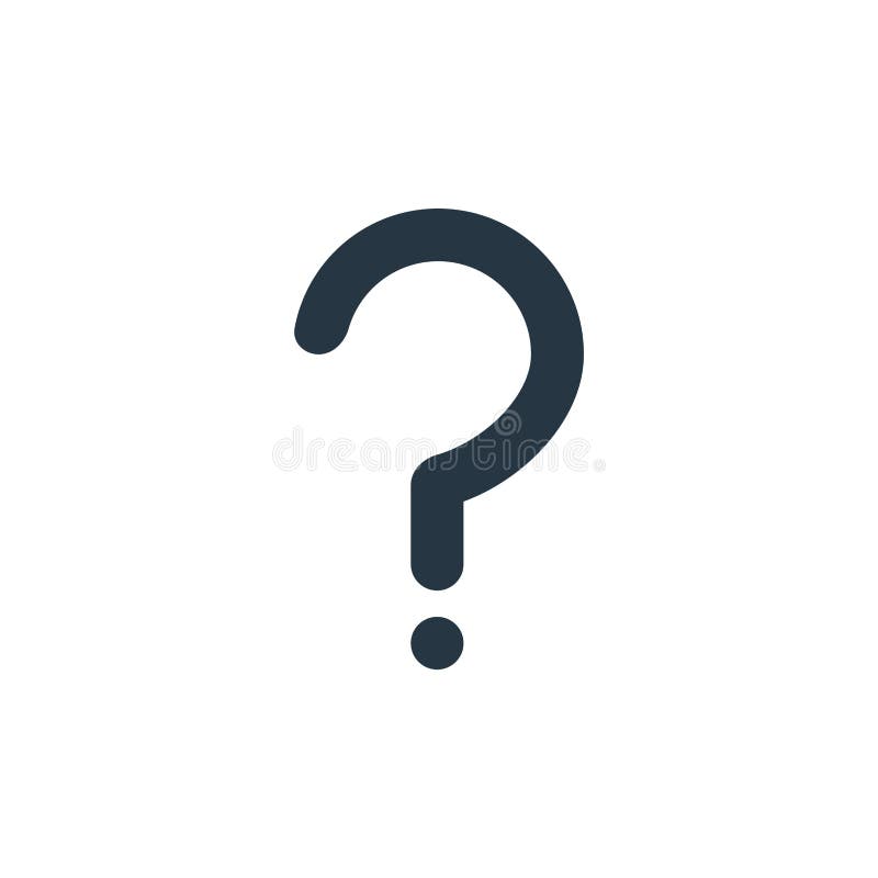Question Mark Icon Vector from Interface Essentials Concept. Thin Line ...
