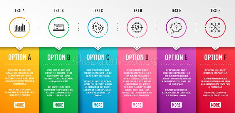 Question Mark, Idea and Bar Diagram Icons Set. Web Lectures, Bacteria ...