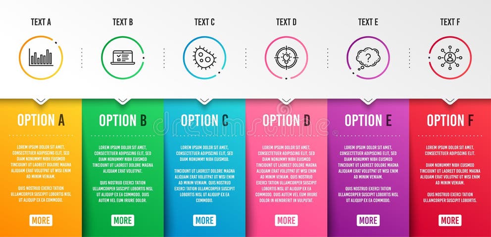 Question Mark, Idea and Bar Diagram Icons Set. Web Lectures, Bacteria ...
