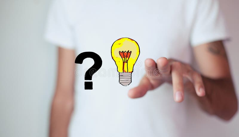 Question Mark and Idea. Business Captivity Stock Image - Image of sign ...