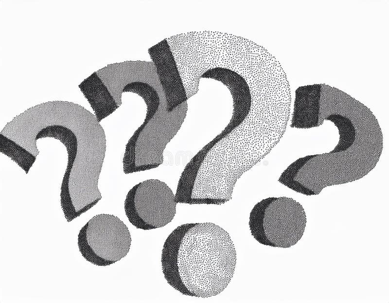 Question Mark Illustration in Minimalist Style Stock Image - Image of ...