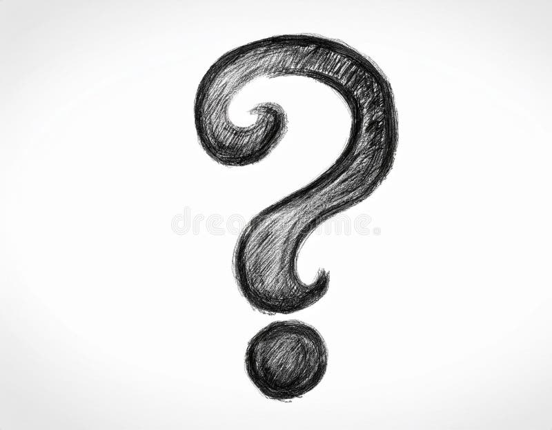 Question Mark Illustration in Minimalist Style Stock Illustration ...