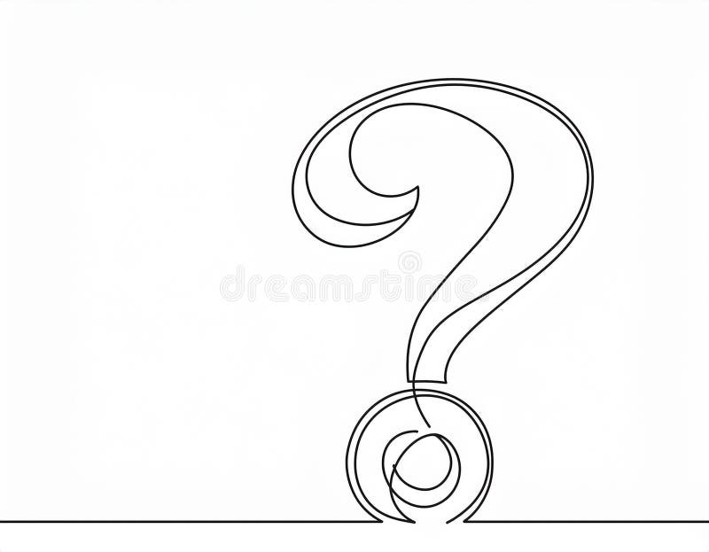 Question Mark Illustration in Minimalist Style Stock Illustration ...