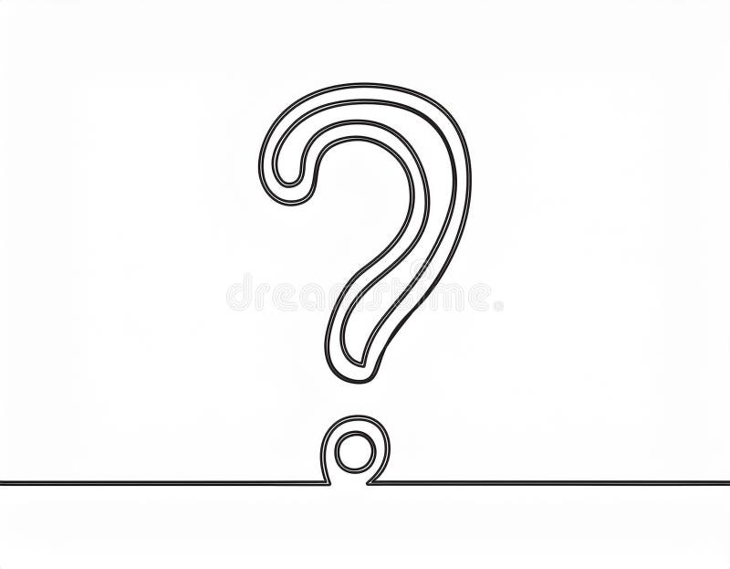 Question Mark Illustration in Minimalist Style Stock Illustration ...