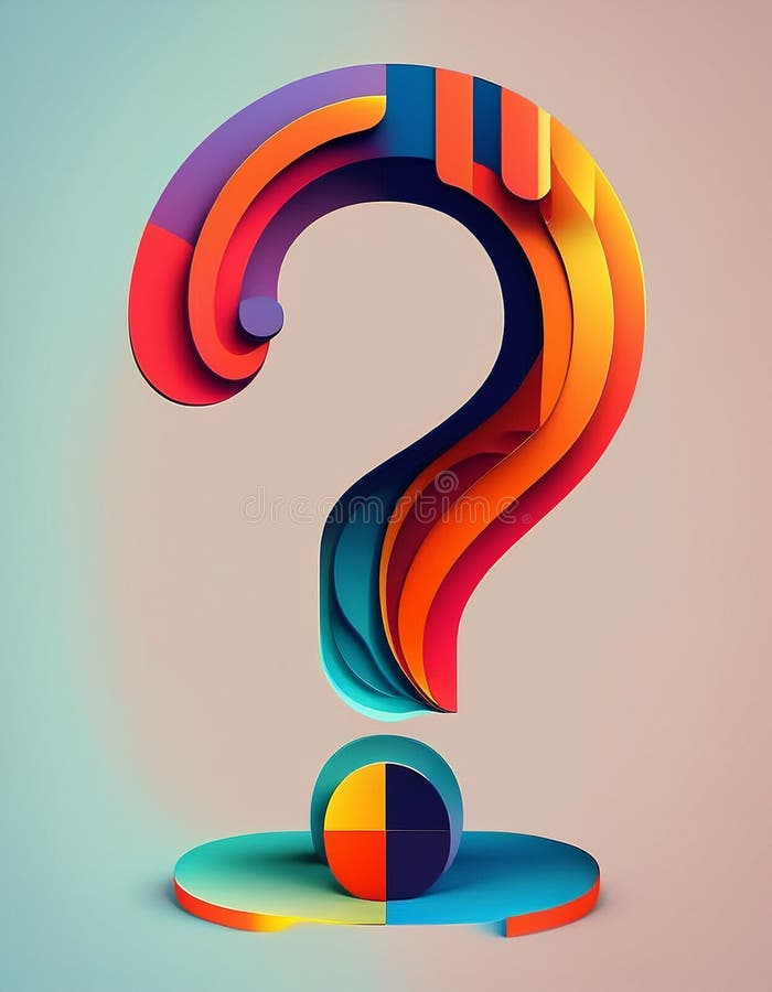 Question Mark Illustration in Minimalist Style Stock Illustration ...