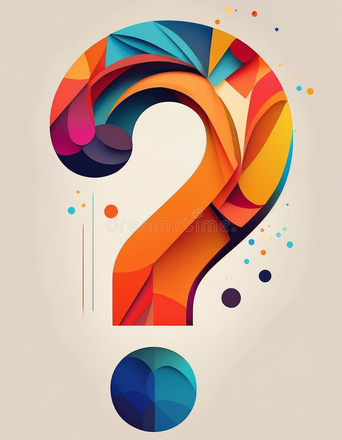 Question Mark Illustration in Minimalist Style Stock Illustration ...