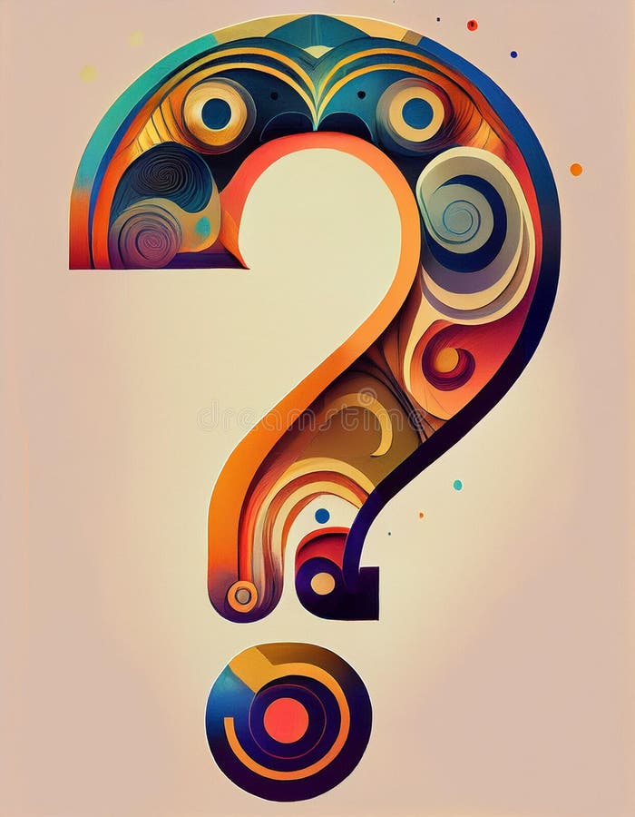 Question Mark Illustration in Minimalist Style Stock Image - Image of ...