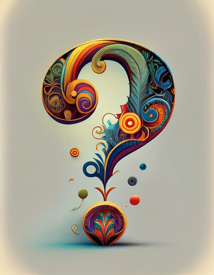 Question Mark Illustration in Minimalist Style Stock Image - Image of ...