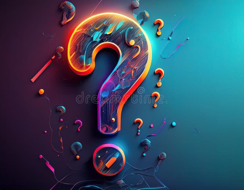 Question Mark Illustration in Minimalist Style Stock Image - Image of ...