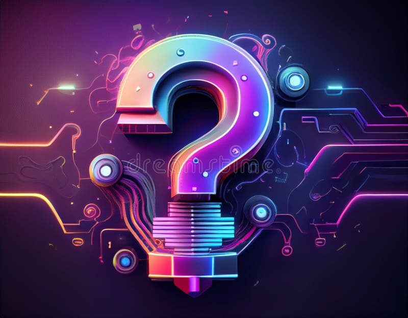 Question Mark Illustration in Minimalist Style Stock Photo - Image of ...