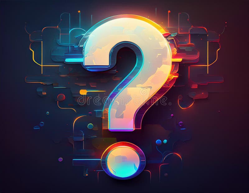 Question Mark Illustration in Minimalist Style Stock Image - Image of ...