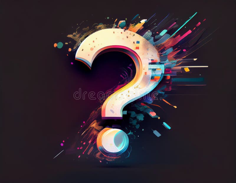 Question Mark Illustration in Minimalist Style Stock Photo - Image of ...