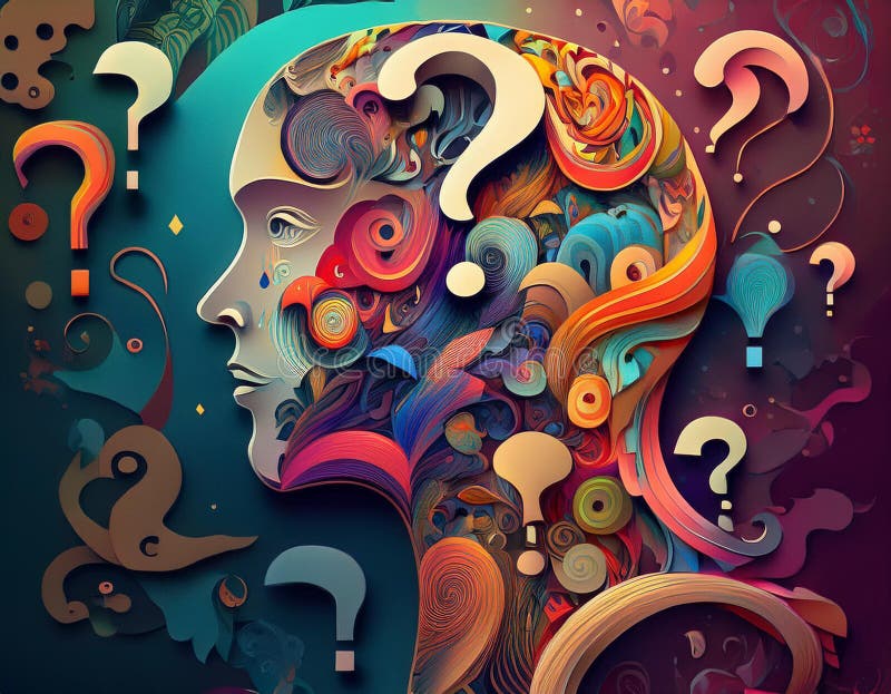 Question Mark Illustration in Minimalist Style Stock Photo - Image of ...