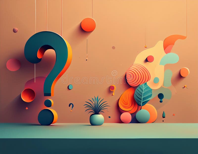 Question Mark Illustration in Minimalist Style Stock Image - Image of ...