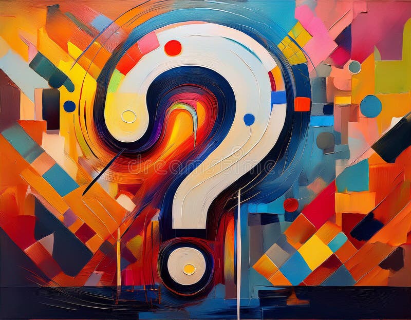 Question Mark Illustration in Minimalist Style Stock Image - Image of ...