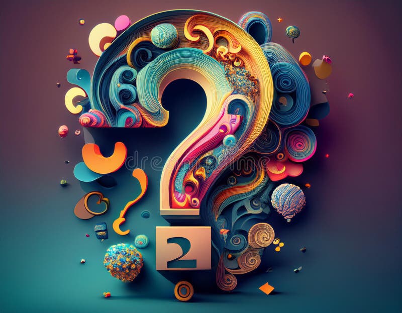 Question Mark Illustration in Minimalist Style Stock Image - Image of ...