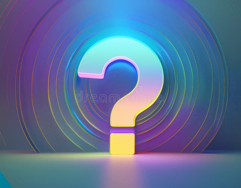 Question Mark Illustration in Minimalist Style Stock Image - Image of ...
