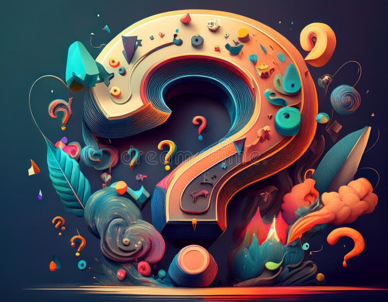 Question Mark Illustration in Minimalist Style Stock Image - Image of ...