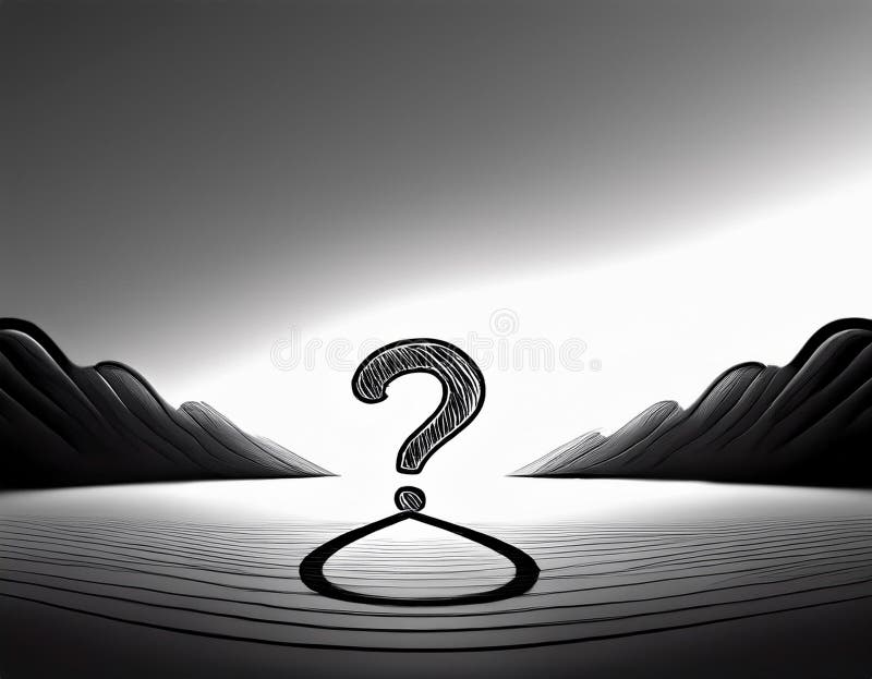 Question Mark Illustration in Minimalist Style Stock Illustration ...