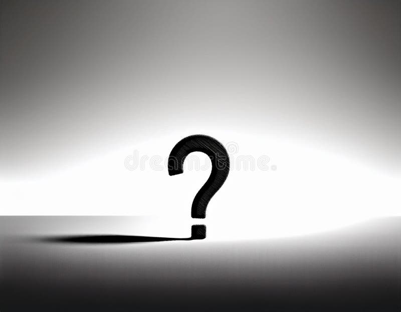 Question Mark Illustration in Minimalist Style Stock Illustration ...