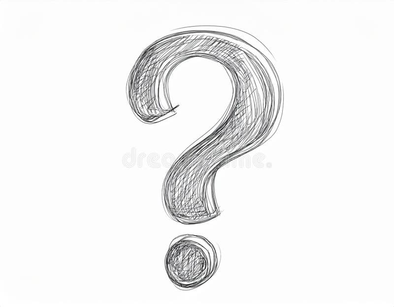 Question Mark Illustration in Minimalist Style Stock Illustration ...