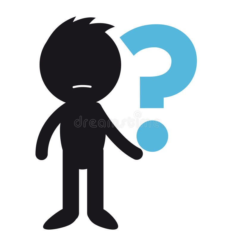 Stickman Question Mark Thinking Stock Illustrations – 170 Stickman ...