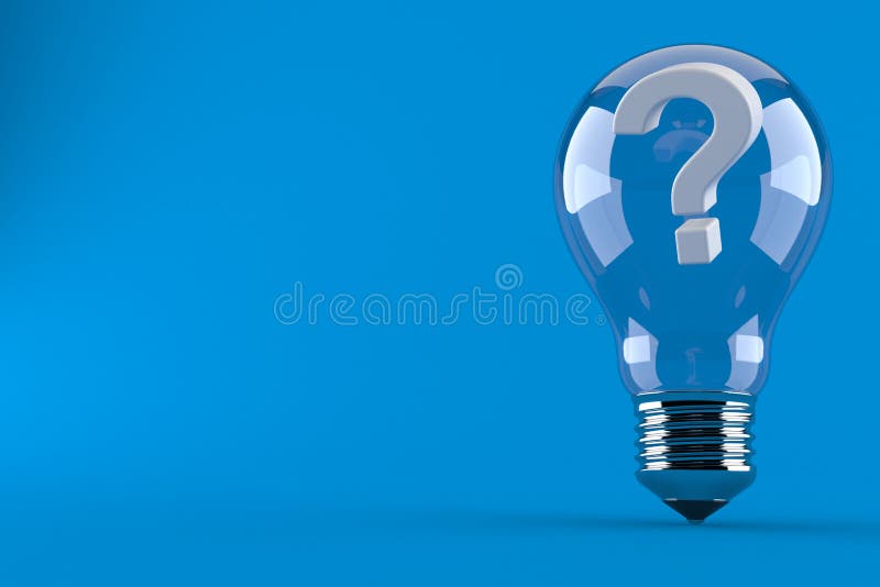 Question Mark Inside Light Bulb Stock Illustration - Illustration of ...