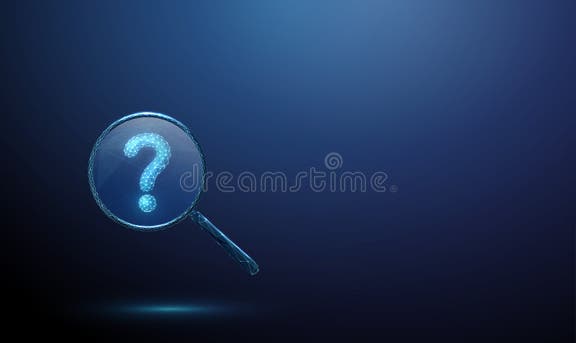 Question Mark Inside a Magnifying Glass. Problem Solving, Risk Analysis ...