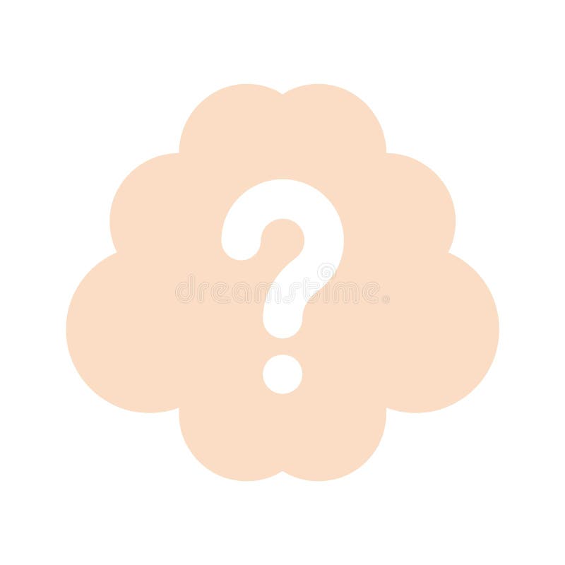Question Mark Inside Mind, Well Designed Icon of Confused Mind Stock ...