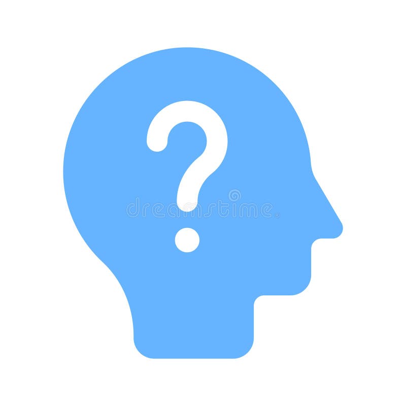 Question Mark Inside Mind, Well Designed Icon of Confused Mind Stock ...