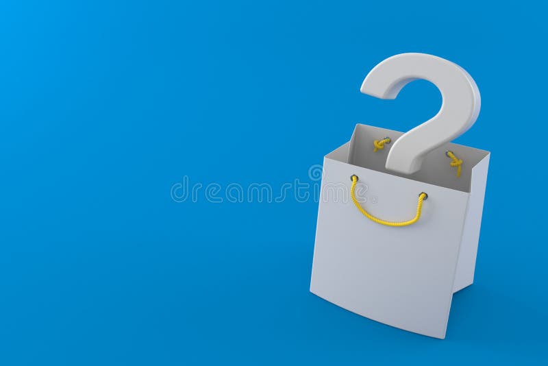 Question Mark Inside Shopping Bag Stock Illustration - Illustration of ...