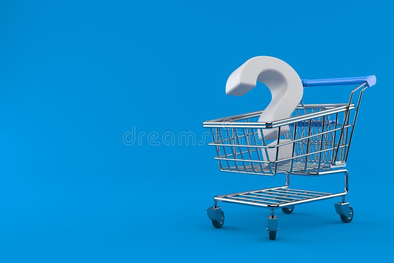 Question Mark Inside Shopping Cart Stock Illustration - Illustration of ...