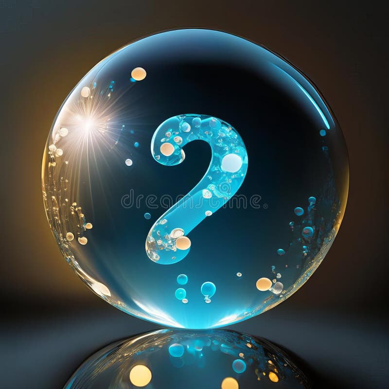 Question Mark Inside a Soap Bubble. Stock Illustration - Illustration ...