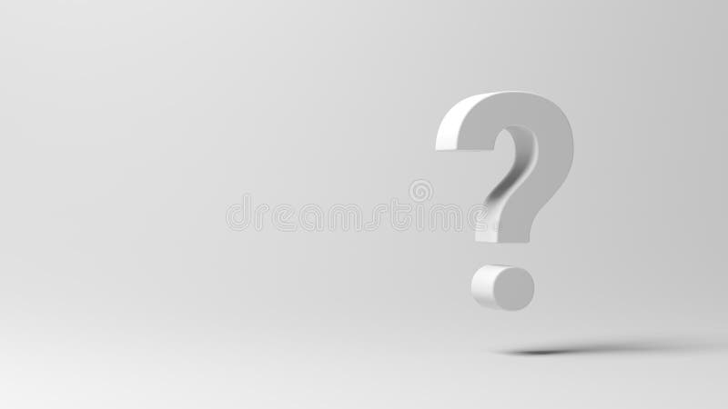 Question Mark Isolated on Gray Background. Symbol. Levitating. Copy ...