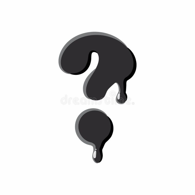 Dripping Question Mark Sketch Vector Illustration Stock Vector ...