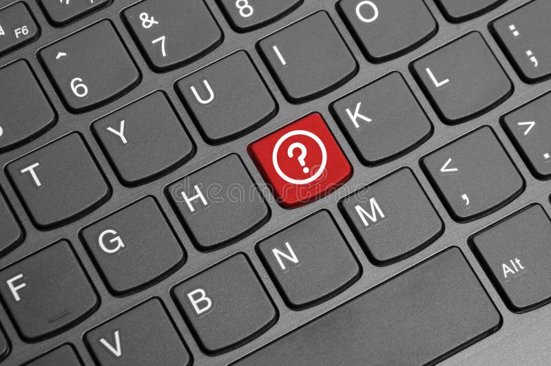 Question mark on keyboard stock photo. Image of frequently - 159421504