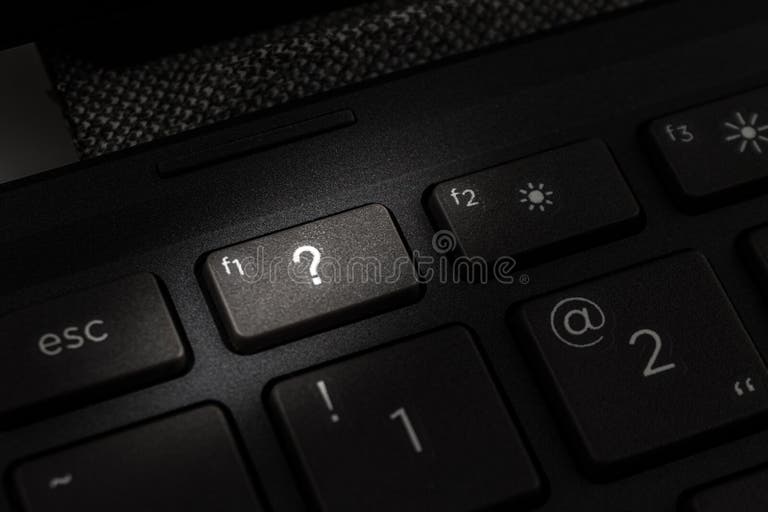 Question Mark on the Keyboard Key Stock Image - Image of confusion ...