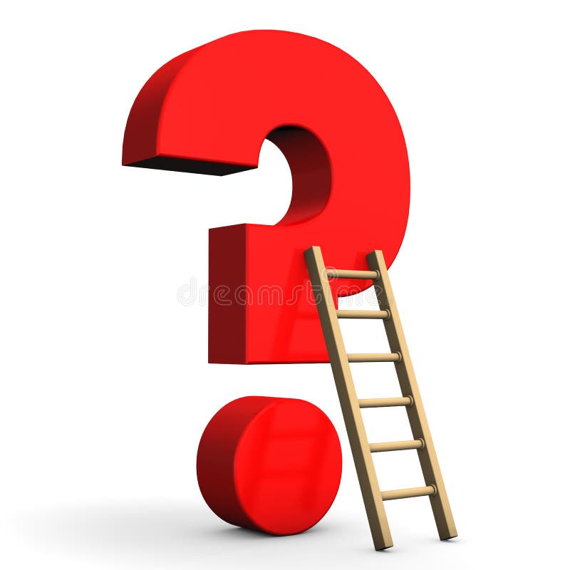 Question Mark Ladder illustration stock. Illustration du transmission ...