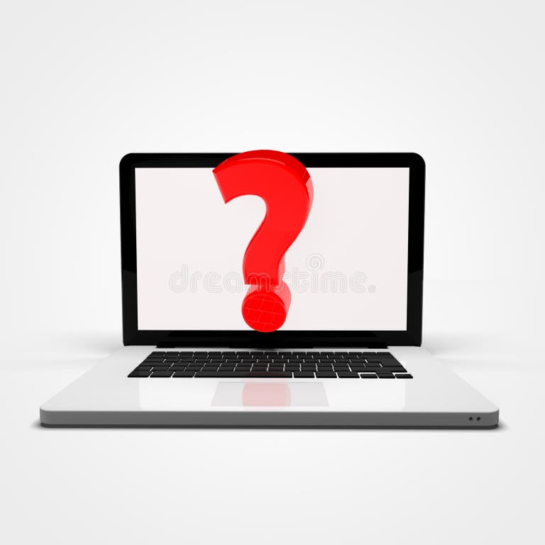 Laptop Question Mark Screen Stock Illustrations – 795 Laptop Question ...