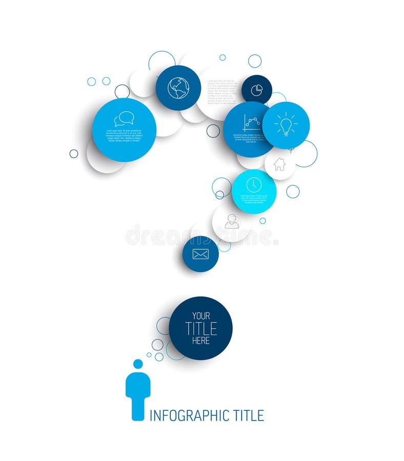 Question Mark - Light Blue Vector Abstract Circles Infographic Template ...