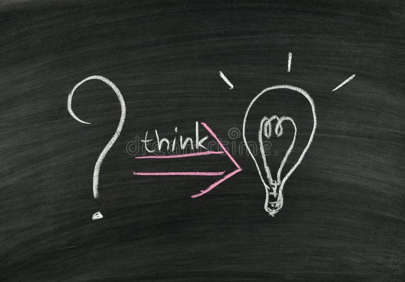 Question Mark and Light Bulb Stock Photo - Image of background ...