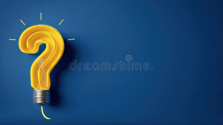 The Question Mark Light Bulb Symbolizing Creativity and Ideas. AI ...
