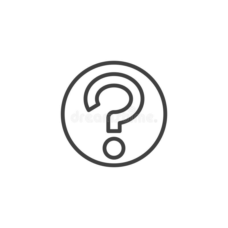 Question Mark line icon stock illustration. Illustration of problem ...