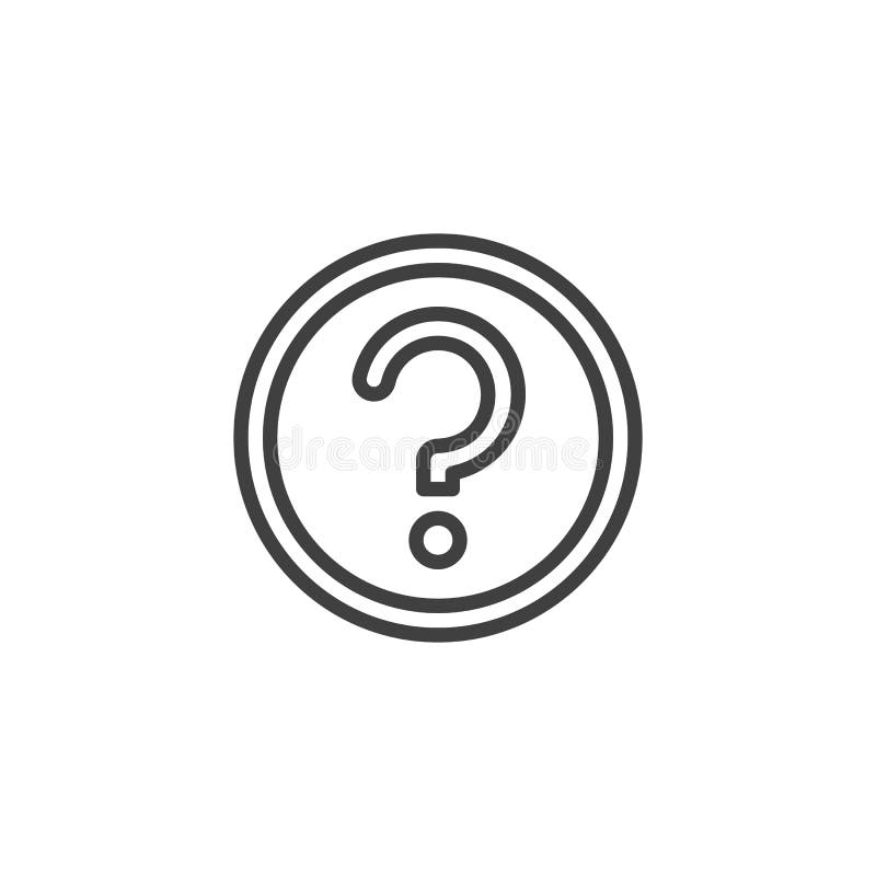 Question mark line icon stock vector. Illustration of thin - 157550806