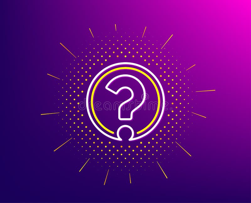 Question Mark Line Icon. Support Help Sign. Vector Stock Vector ...